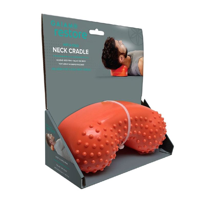 Gaiam Restore Hot & Cold Neck Cradle Textured Deep Massager For Neck ...