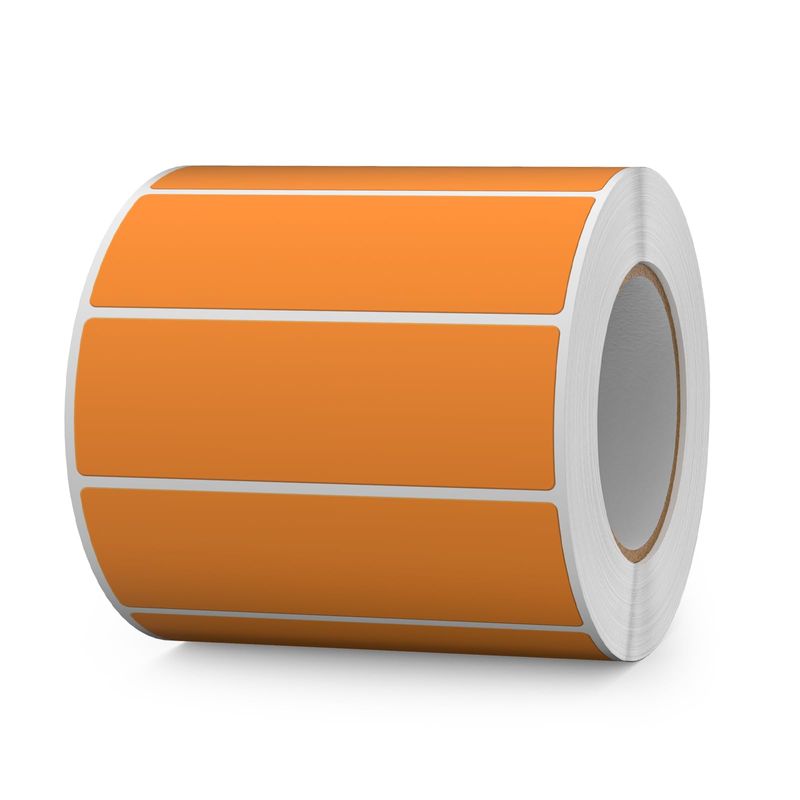FINDAT 1000PCS Orange Rectangular Labels 76×25mm Colour Coding ...