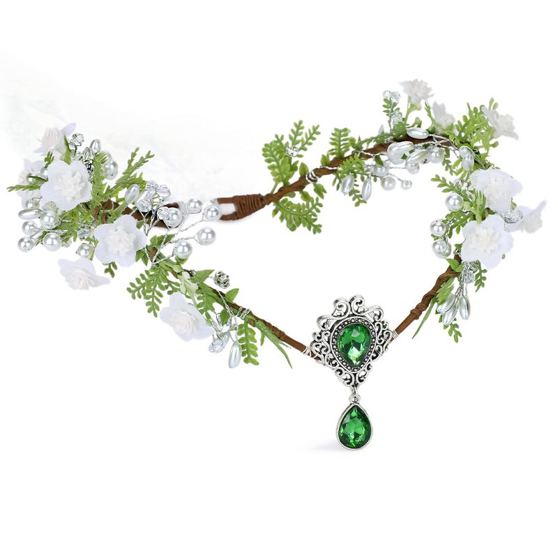 MOSTORY Woodland Flower Elf Crown - Handmade Fairy Headpiece Floral ...