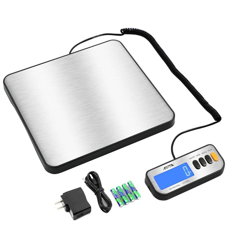 Extra Large Digital Weighing Scale 460Lbs 12X11 Stainless Steel ...