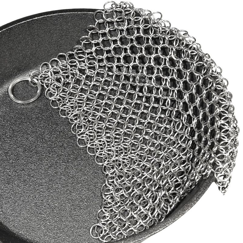 Cast Iron Cleaner. Steel Scrubber - Cookware Cleaner For Skillet, Wok ...