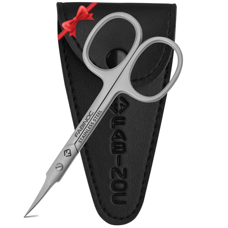 FABINOC Cuticle Scissors Extra Fine Curved – German Quality Stainless ...