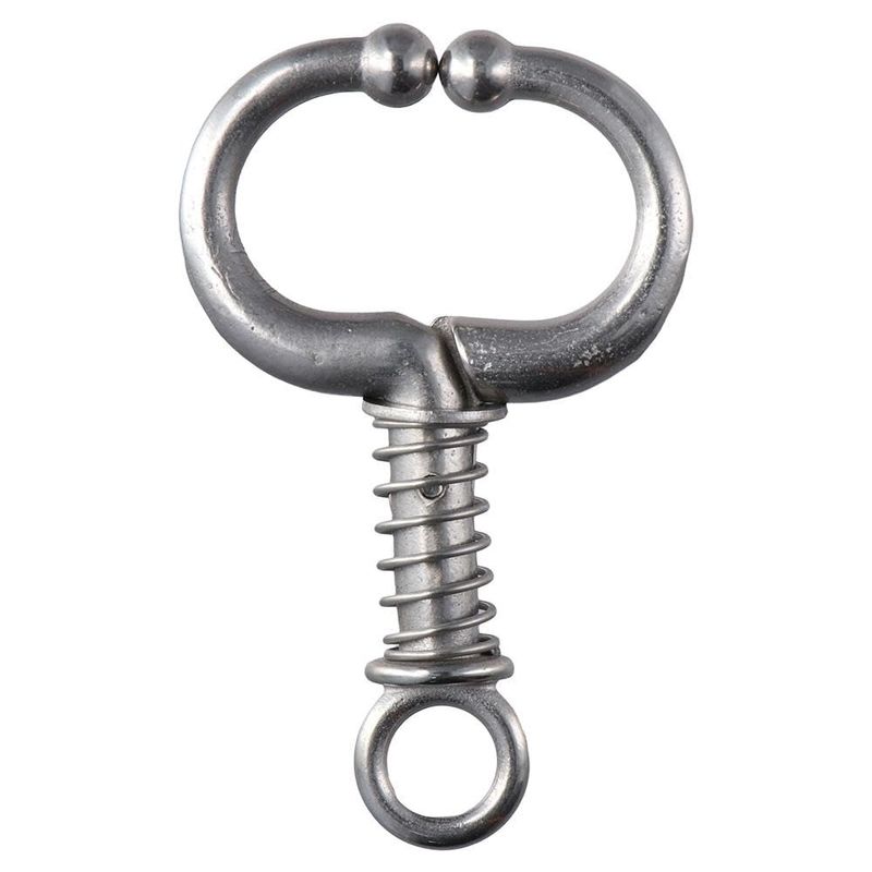 Urjumpea Cow Nose Ring Silver Livestock Stainless Steel Spring Bullnose ...