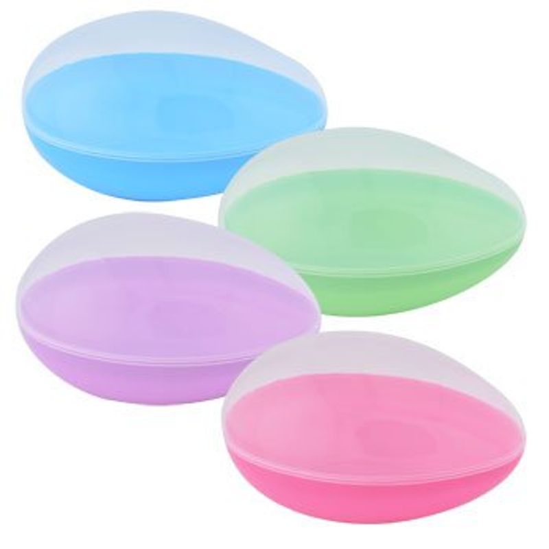 Jumbo Easter Egg Plastic Egg Shaped Containers Assorted Pastel Colors ...
