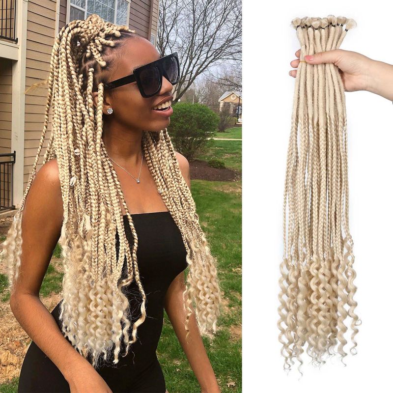 FANCEE 26inches Blonde Dreadlock Extensions 20 Stands Newly Designed ...