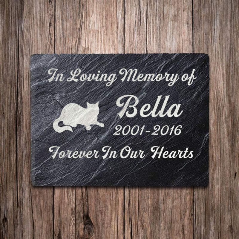 howson london Personalised Engraved Pet Memorial Sign Natural Slate ...