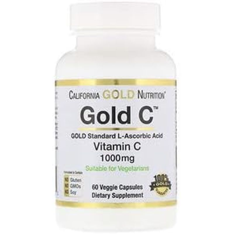 California Gold Nutrition, Gold C, Vitamin C, 1,000 mg, Veggie Capsules ...