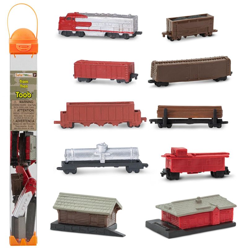 Safari Ltd Trains TOOB With 11 Connectable Hand Painted Figurines ...