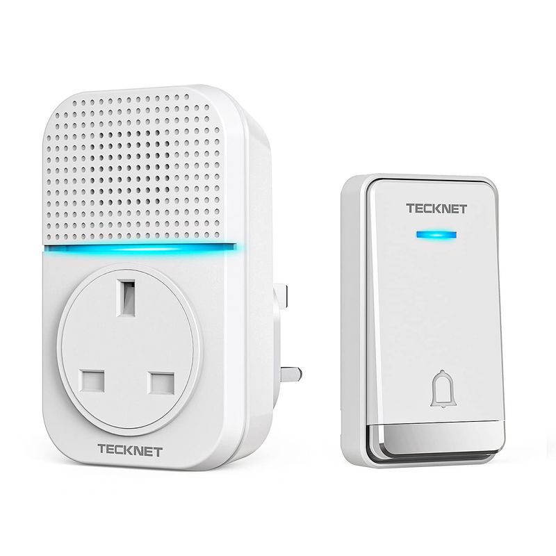 TECKNET Wireless Doorbell, No Battery Required Self-Powered Door Bell ...
