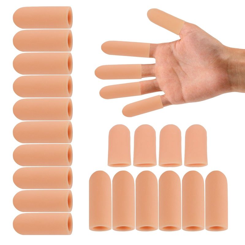20 PCS Gel Finger Cots, Scettar Silicone Finger Protectors, Finger ...