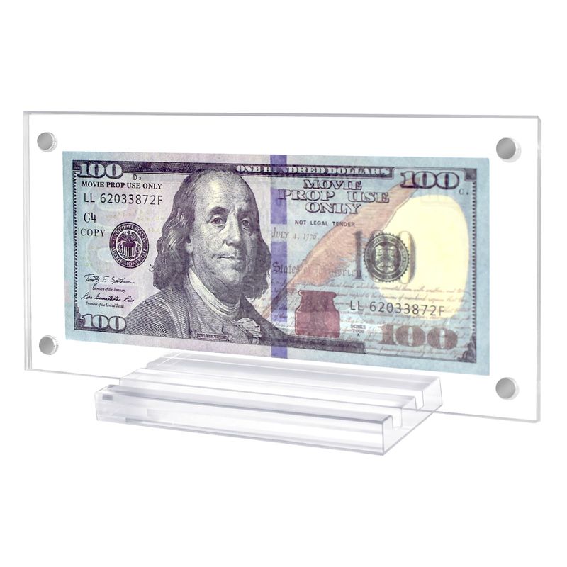 1 Pcs Dollar Bill Frame Dollar Bill Currency Display Holder Acrylic ...