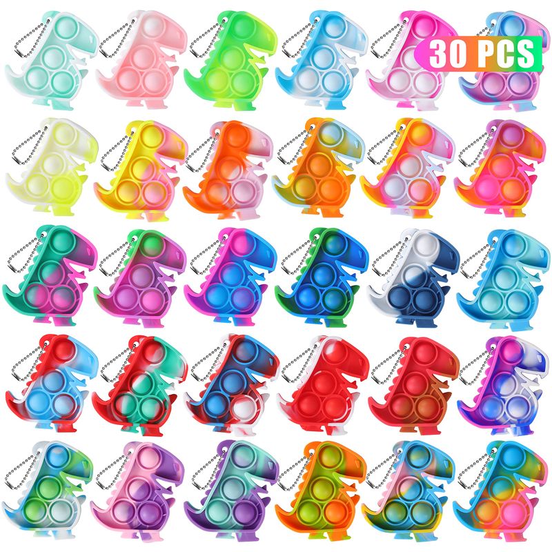Dinosaur Party Favors Pop Fidget Toys Bulk Its 30PCS Dino Party Favors for Kids 4-8 Supplies ...