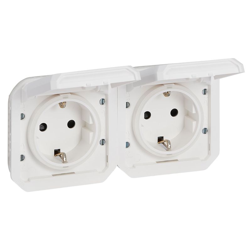 LEGRAND, Plexo 069875L Wet Room Socket, 2-Way, Schuko Stand, with ...