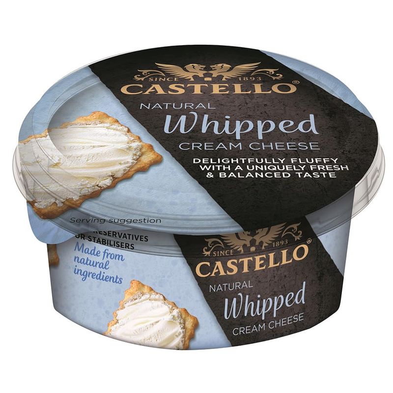 Cesco Castello Whipped Cream Cheese, Plain, 4.4 oz (125 g) x 3 Packs ...