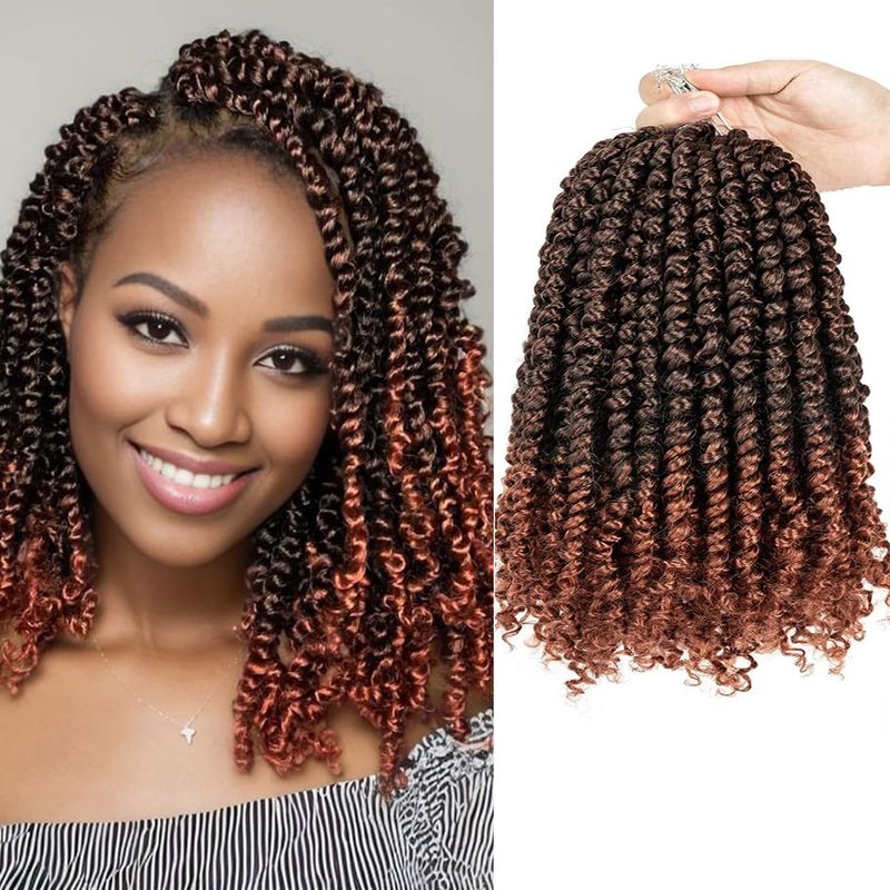 Short Passion Twist Hair Pretwisted Passion Twist Crochet Hair Deep ...