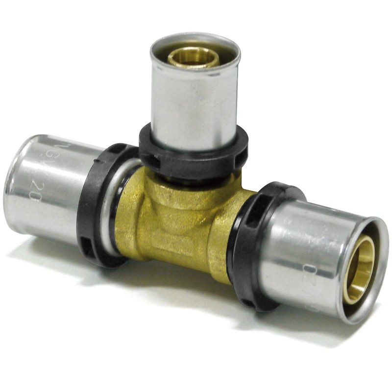 Pipetec Press-T-Stück Mittelabgang reduziert 32 x 3-26 x 3-32 x 3 (1 ...