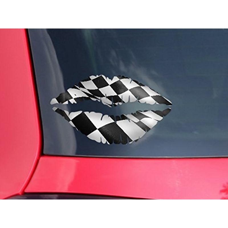 WraptorSkinz Lips Decal 9x5.5 Checkered Flag - Online Marketplace ...