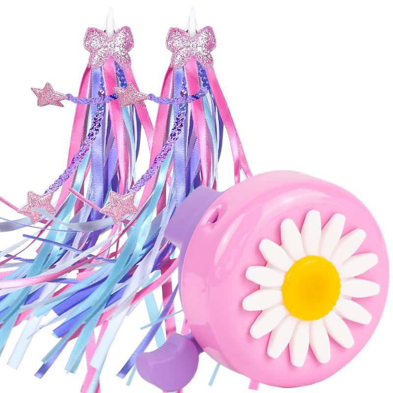 Fntjlro Kids Bike Bell with Bike Streamers for Girls, Bicycle Ring for ...