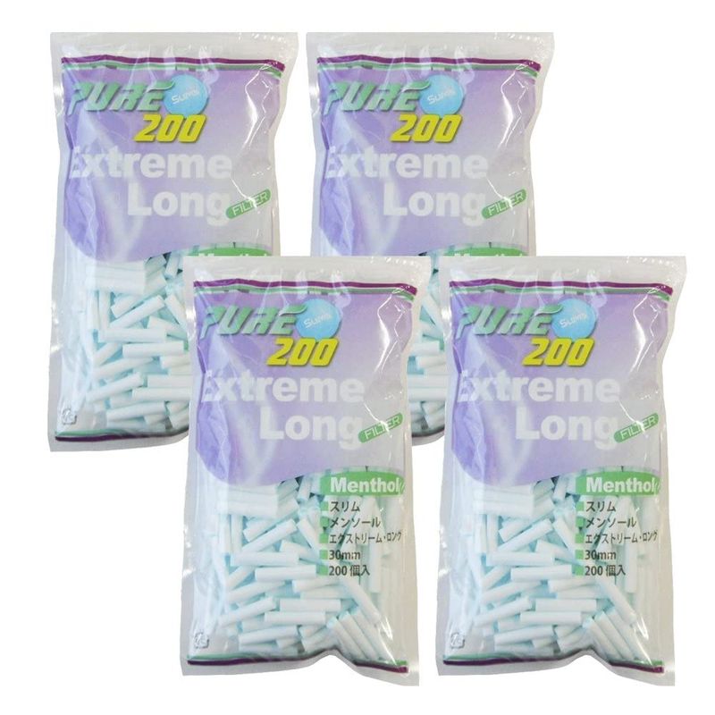 Pure Slim Extreme Long Menthol Filters, 200 Count (Set of 4) - EveryMarket