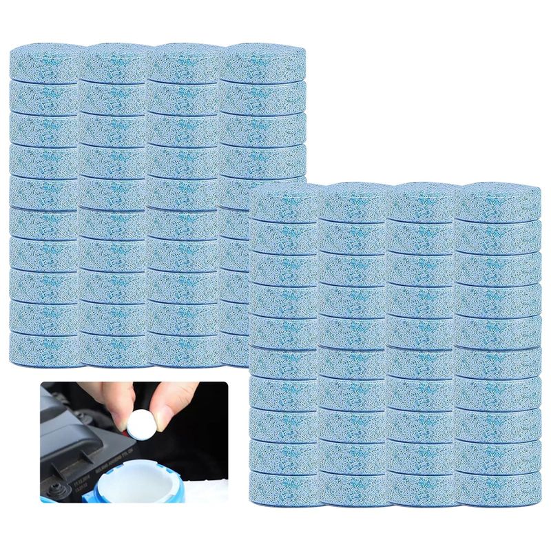 80pcs Car Screenwash Tablets, Concentrated Windscreen Car Wiper Solid ...