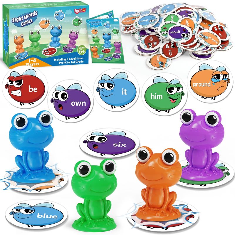 Torlam Sight Word Games Frog Site Words Educational Flash Cards ...