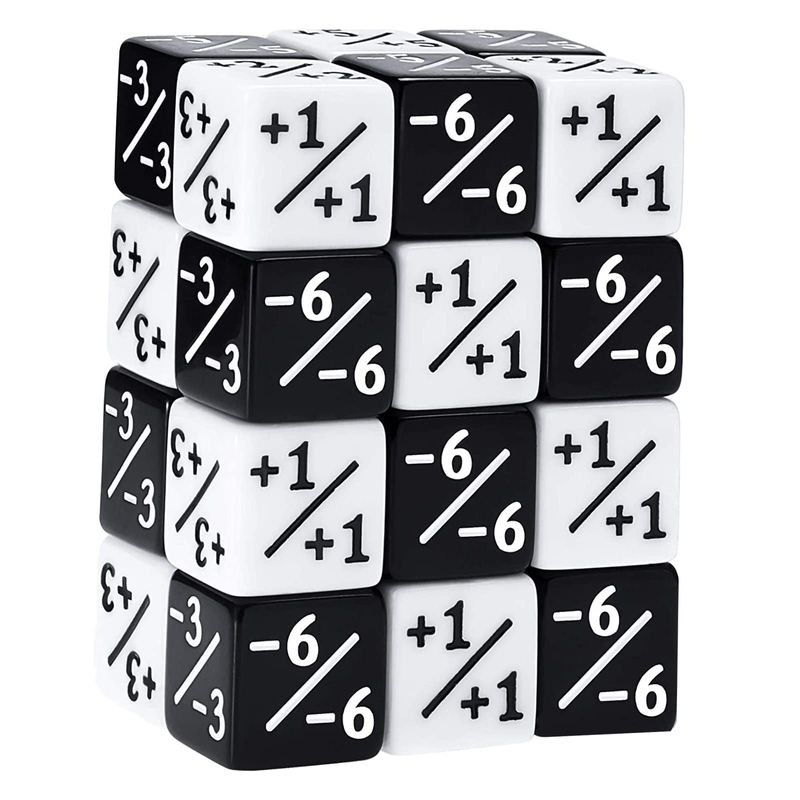 Pack of 24 Dice Counters, Token Dice, Dice Counter Signs, Suitable for ...
