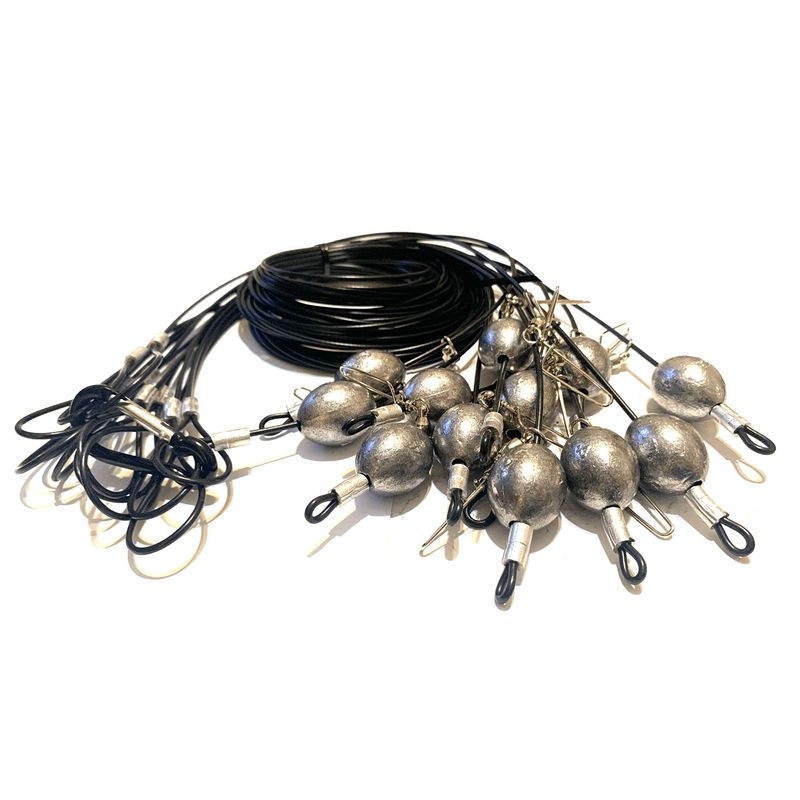 Hunting and Fishing Depot 72 inches 6oz Egg Sinker PVC Coated Cable ...