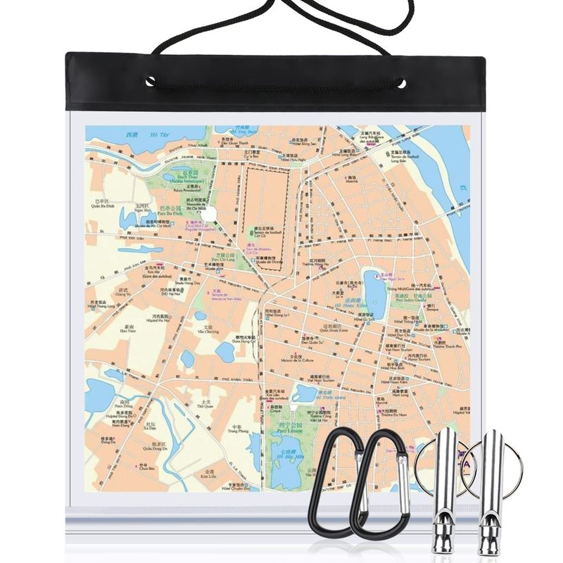 SANNIX Waterproof Map Case Transparent Map Cover with Clear Window and ...