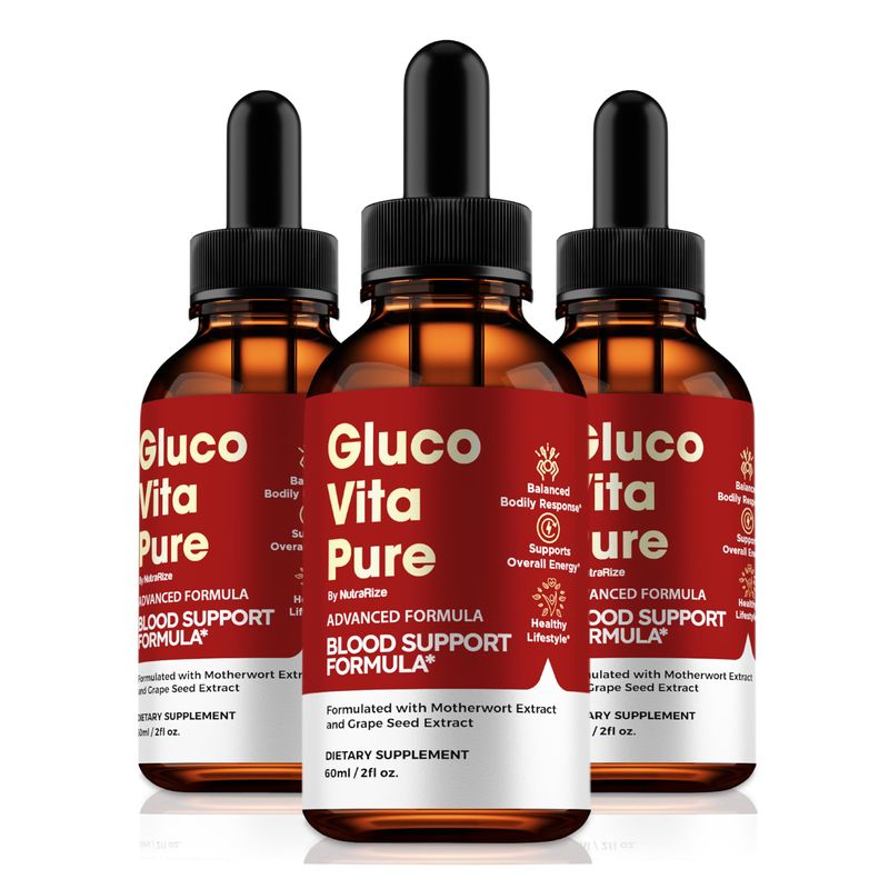 (3 Pack) GlucoVita Pure, Official Gluco Vita Pure Drops, All-Natural ...