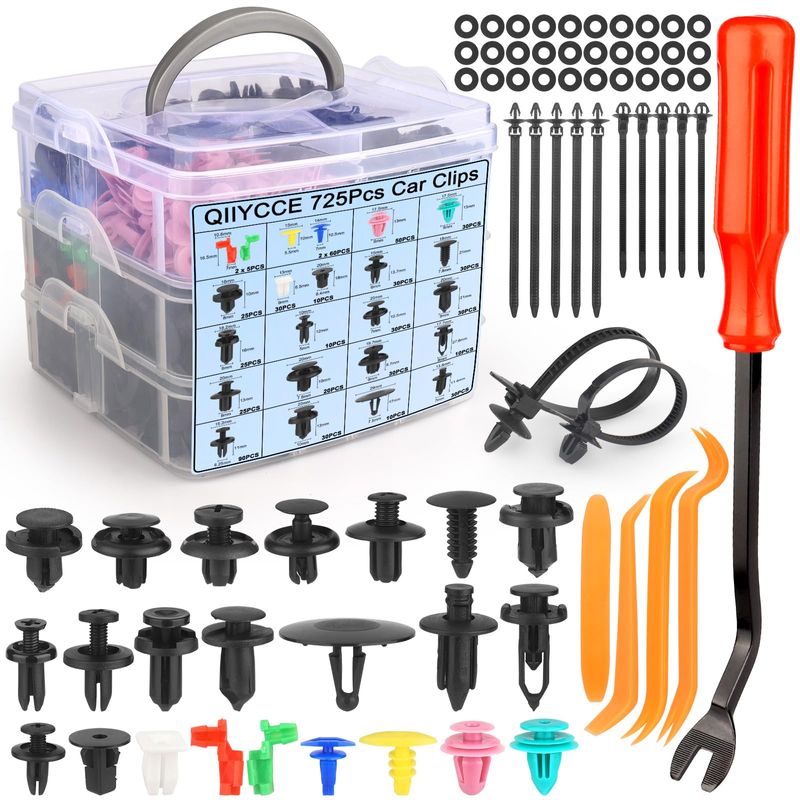 725Pcs Car Push Retainer Clips & Auto Fasteners Assortment,23 Most ...