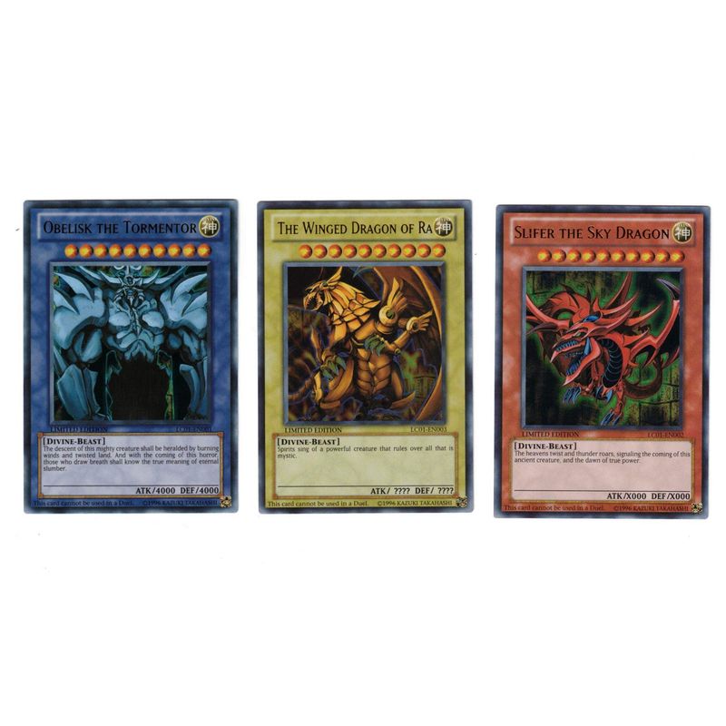 YuGiOh Legendary Collection Ultra Rare God Card Set of 3 Egyptian God ...