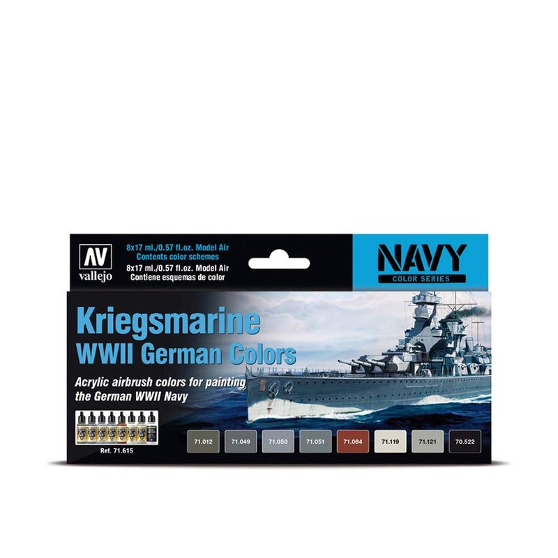 Vallejo VAL71615 Farb AV Model Air Set-Kriegsmarine WWII German Color ...