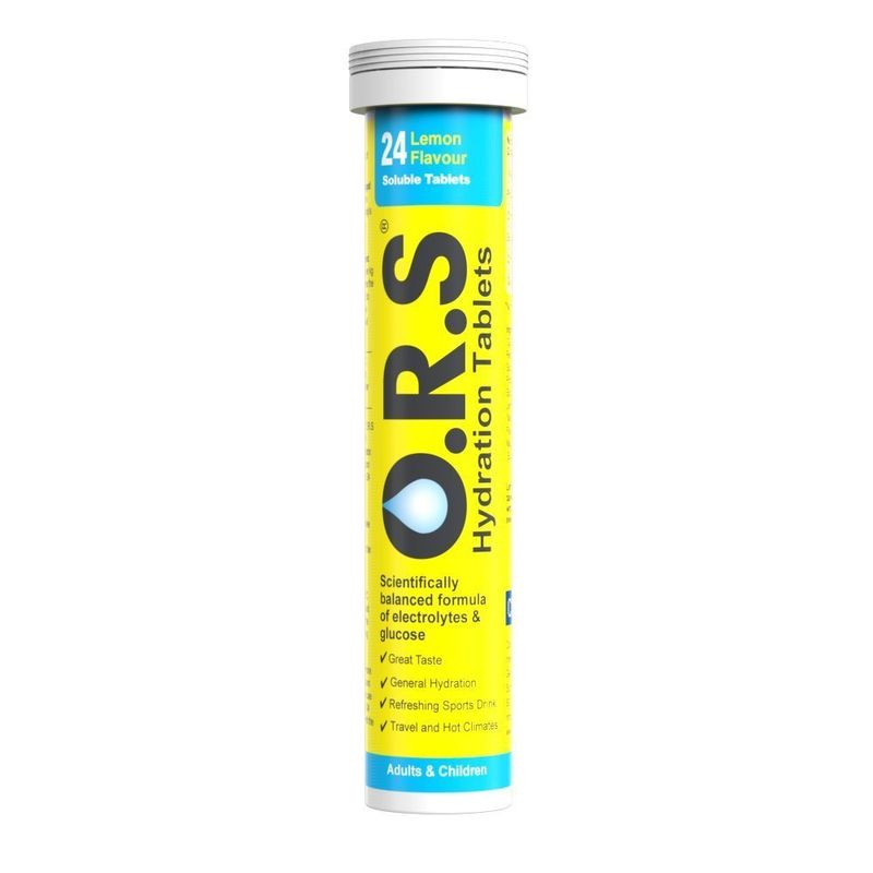O.R.S Rehydration Salts Lemon Flavour Soluble Tablets - Tube of 24 ...