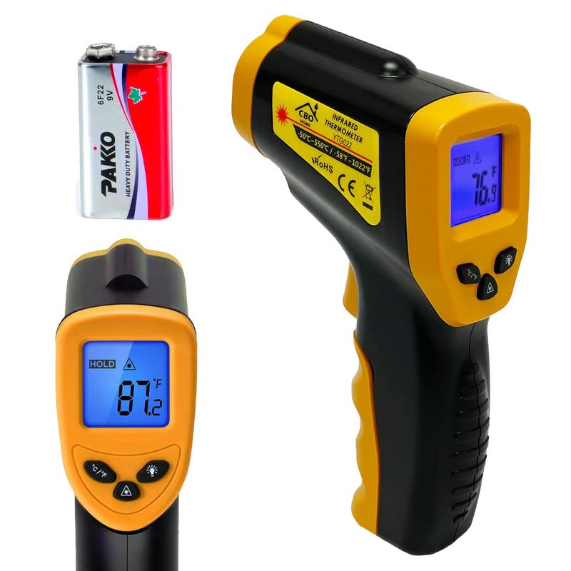 Infrared Thermometer Gun - Digital Food & Surface Temp Gun (-58F to ...