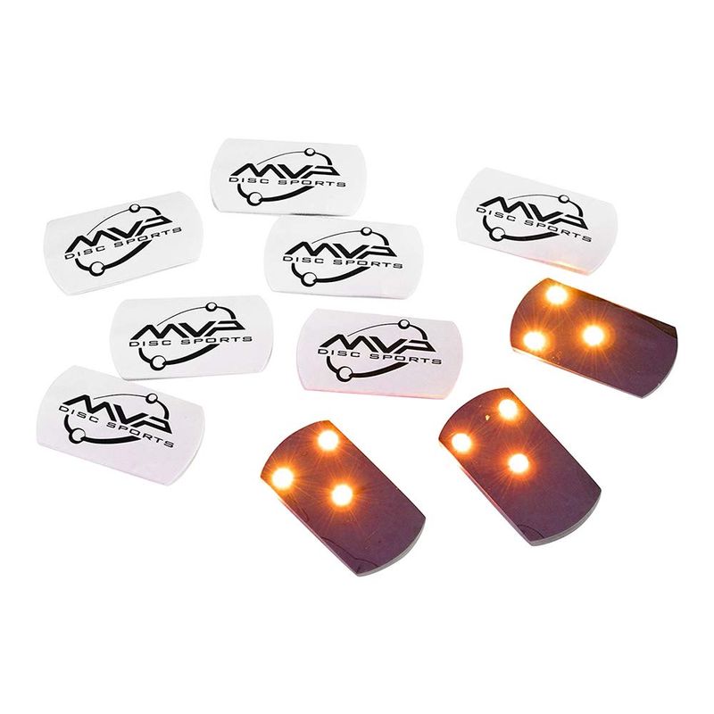MVP Disc Golf Flat LED Tri-lite Disc Golf Lights (Pack of 10) (Orange ...