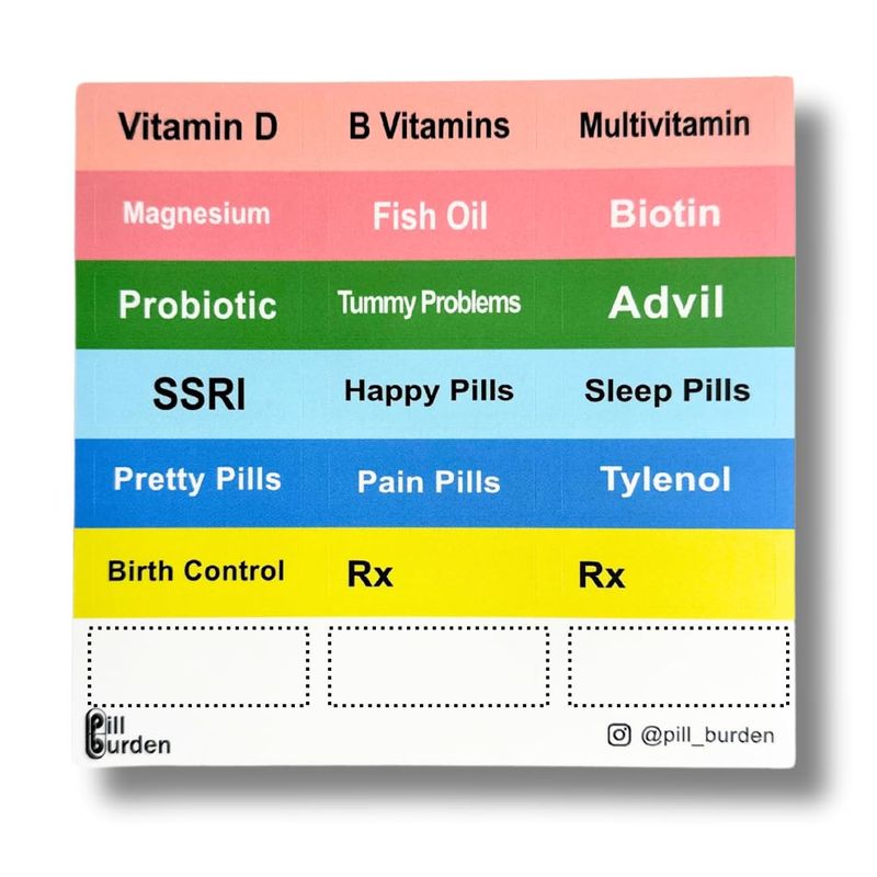 Cute Medication Labels, Vitamin Labels, Supplement Labels - Online ...