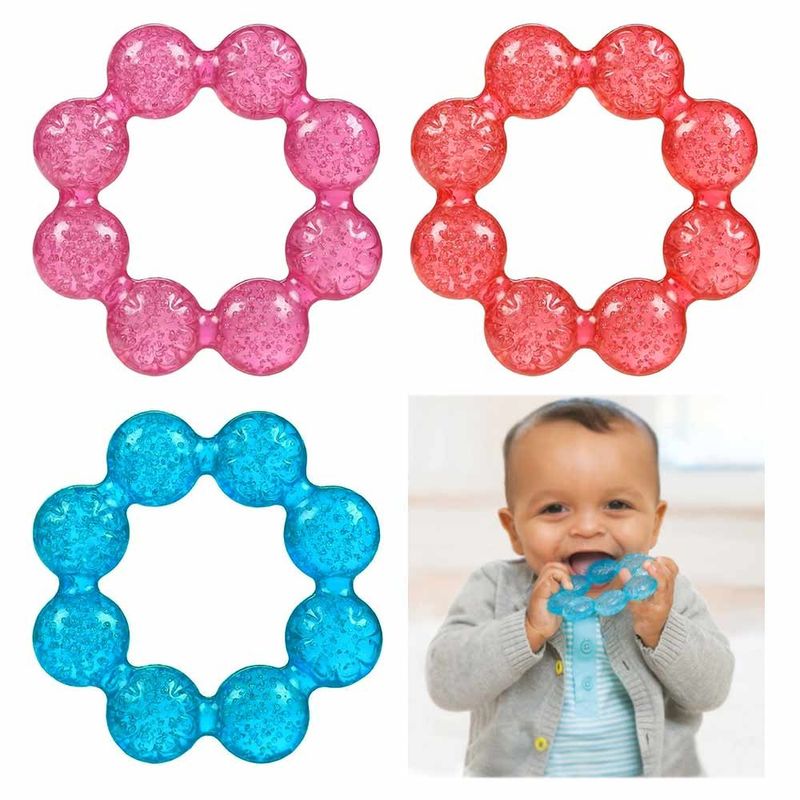 1 Pc Baby Teething Ring Water Filled Teether Chewing Toy BPA Free ...