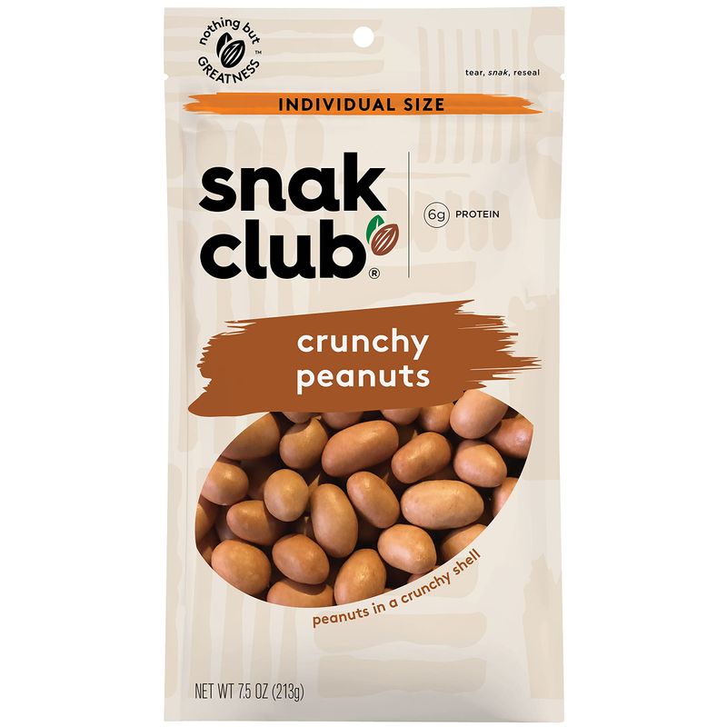 Snak Club Crunchy Peanuts, 7.5 Ounce (Pack of 6) - Online Marketplace ...
