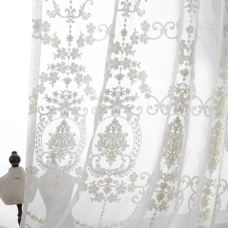 OSONA Lace Curtain White Image Shield Spring Summer Small Window Floral ...
