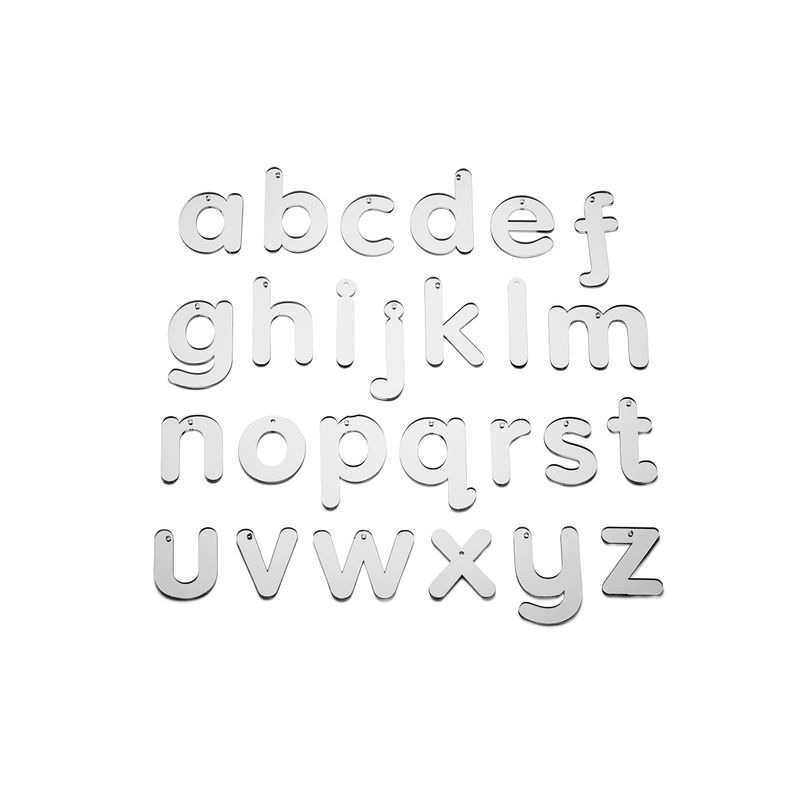 tickit Mirror Letters – 26 Reflective Acrylic Lowercase Letters for ...