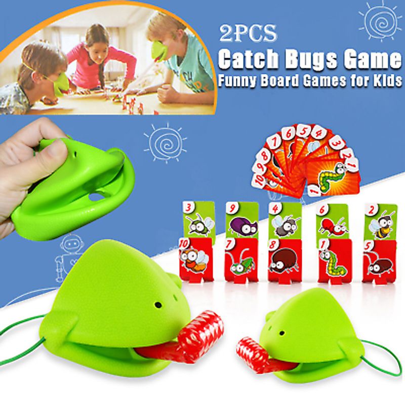 Catch Bug Tic Tac Tongue Desktop Board Game Lizard Tongue Eating Pest ...