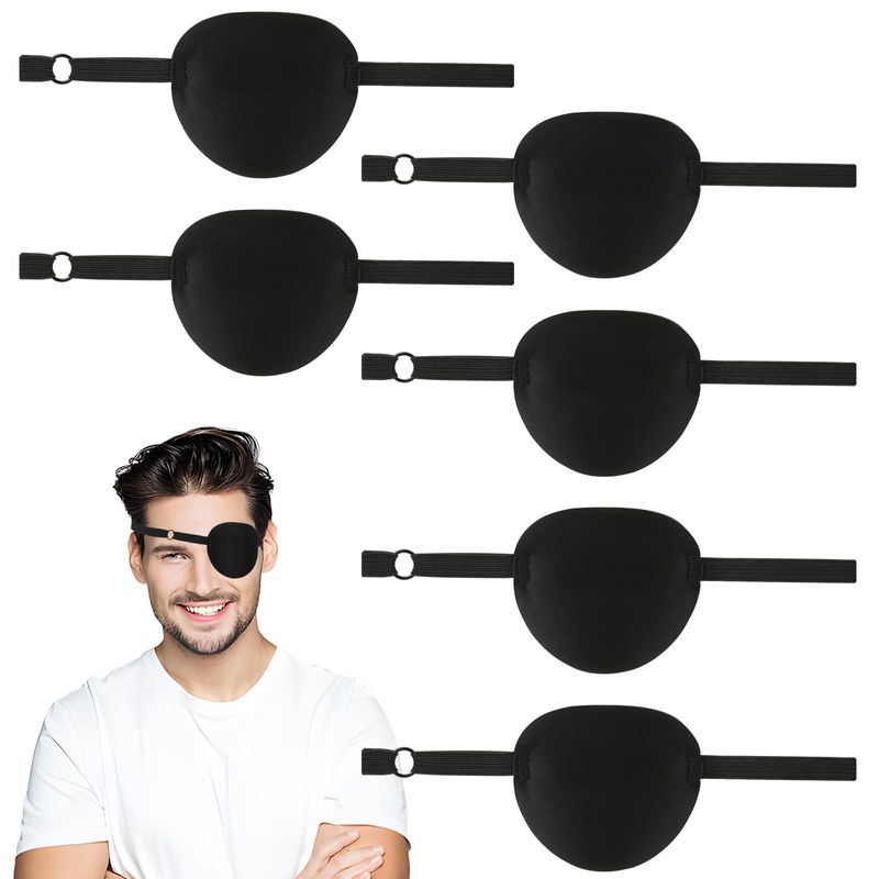 lahnao Pack of 6 eye patches, black eye patches, medical eye patches ...