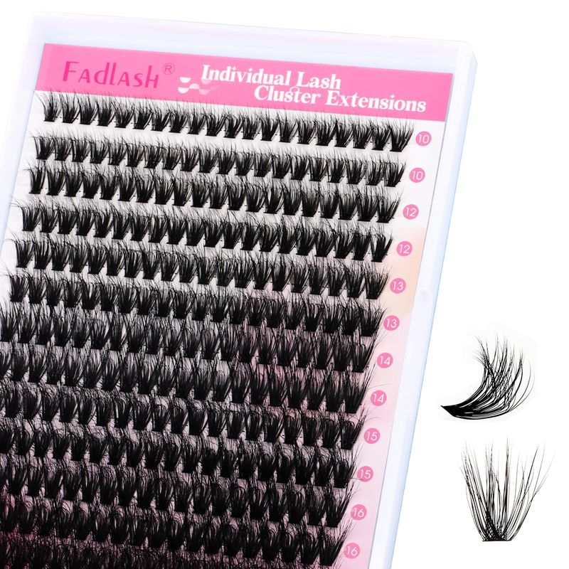 Lash Clusters 280pcs 50D 10-18mm Cluster Lashes Mixed Tray 3D Effect ...