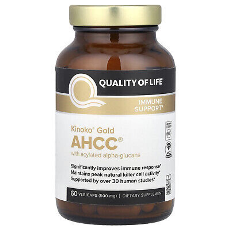 Kinoko® Gold AHCC® with Acylated Alpha-Glucans, 60 Vegicaps - Online ...