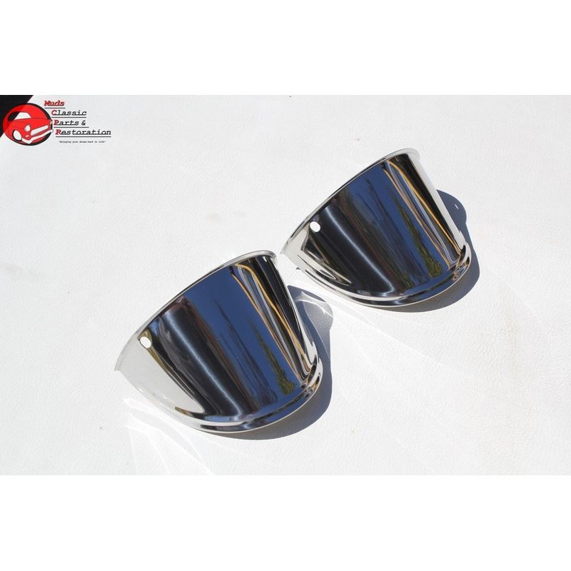 7" Round HeadLight Lamp Visors Slanted Droopy Eye Style Custom Truck ...