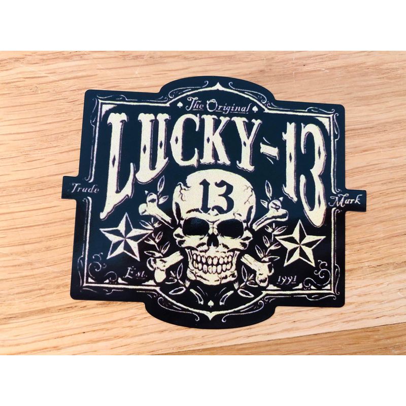 Lucky 13 Sticker Skull Tattoo Outlaw Motorcycle Decal V8 Mi413 - Online ...