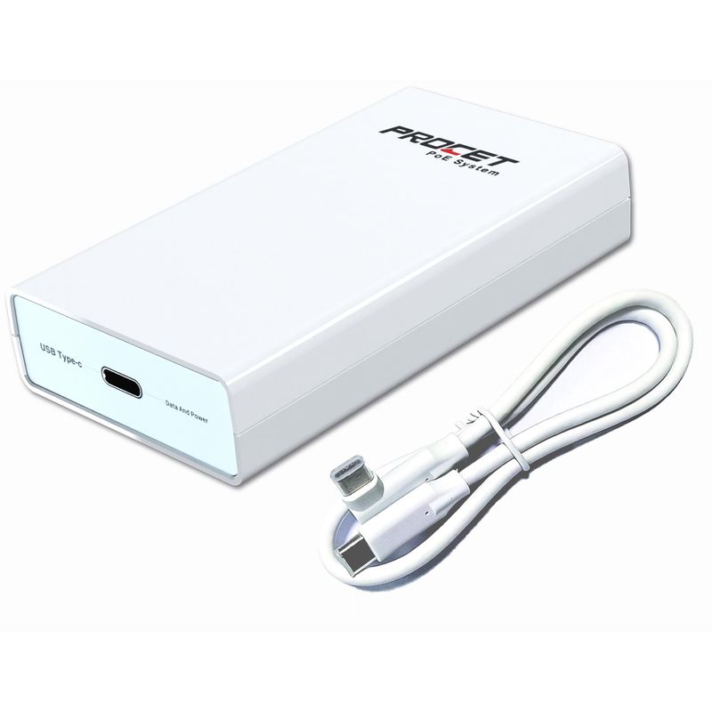 PROCET PoE to USB C Converter 60W Gigabit PoE RJ45 to USB C Power ...