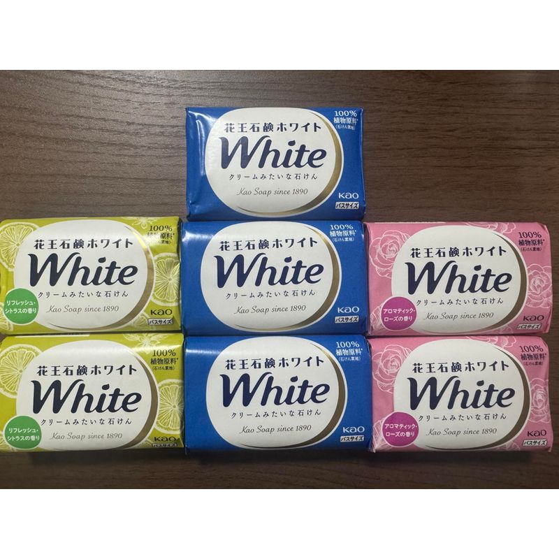 Kao White Soap, Creamy Soap, 3 Scents (Classic Citrus, Rose), Set of 7 ...