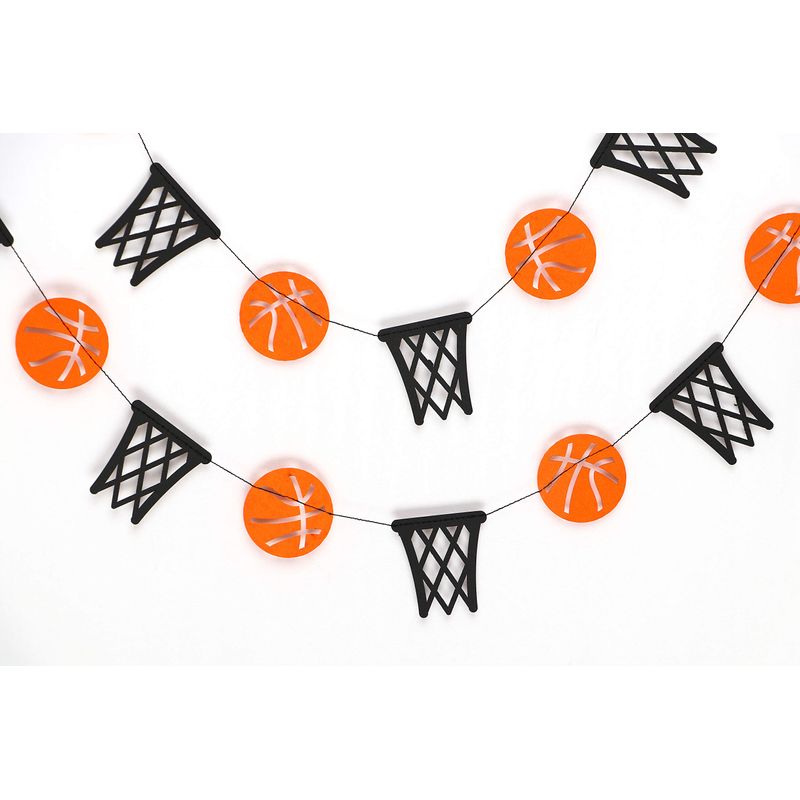 Basketball and Basketball Hoop Garland Party Banners Sports Theme Party ...