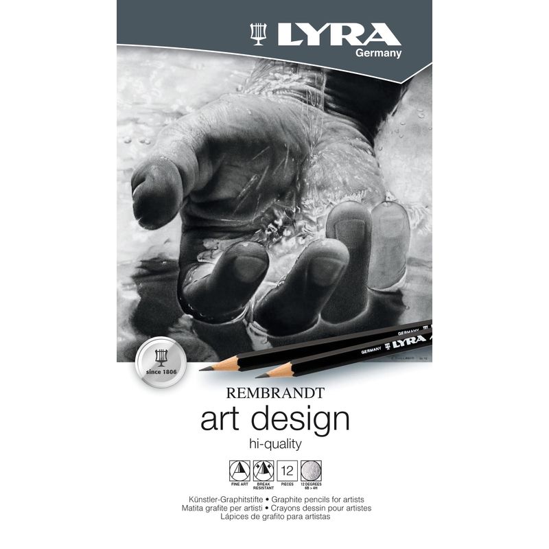 Lyra Rembrandt Art Design Sketch Pencils - Set of 12 Assorted Drawing Pencils for Artists and ...